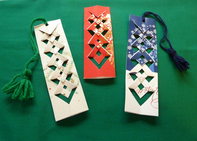Upcycled Christmas Card Bookmarks | Lori Miller Designs