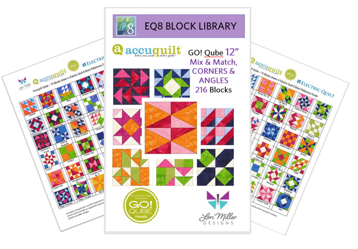New Product!: Add-on EQ8 Block Libraries for AccuQuilt GO! Qubes | Lori ...