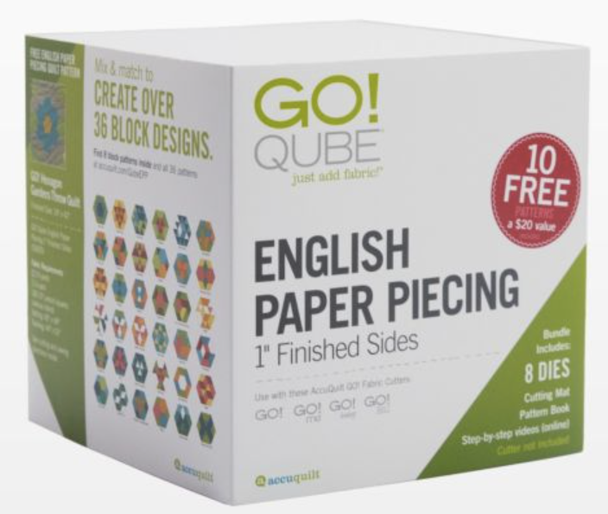 New Product! Add-on EQ8 Block Library – AccuQuilt Qube English Paper ...