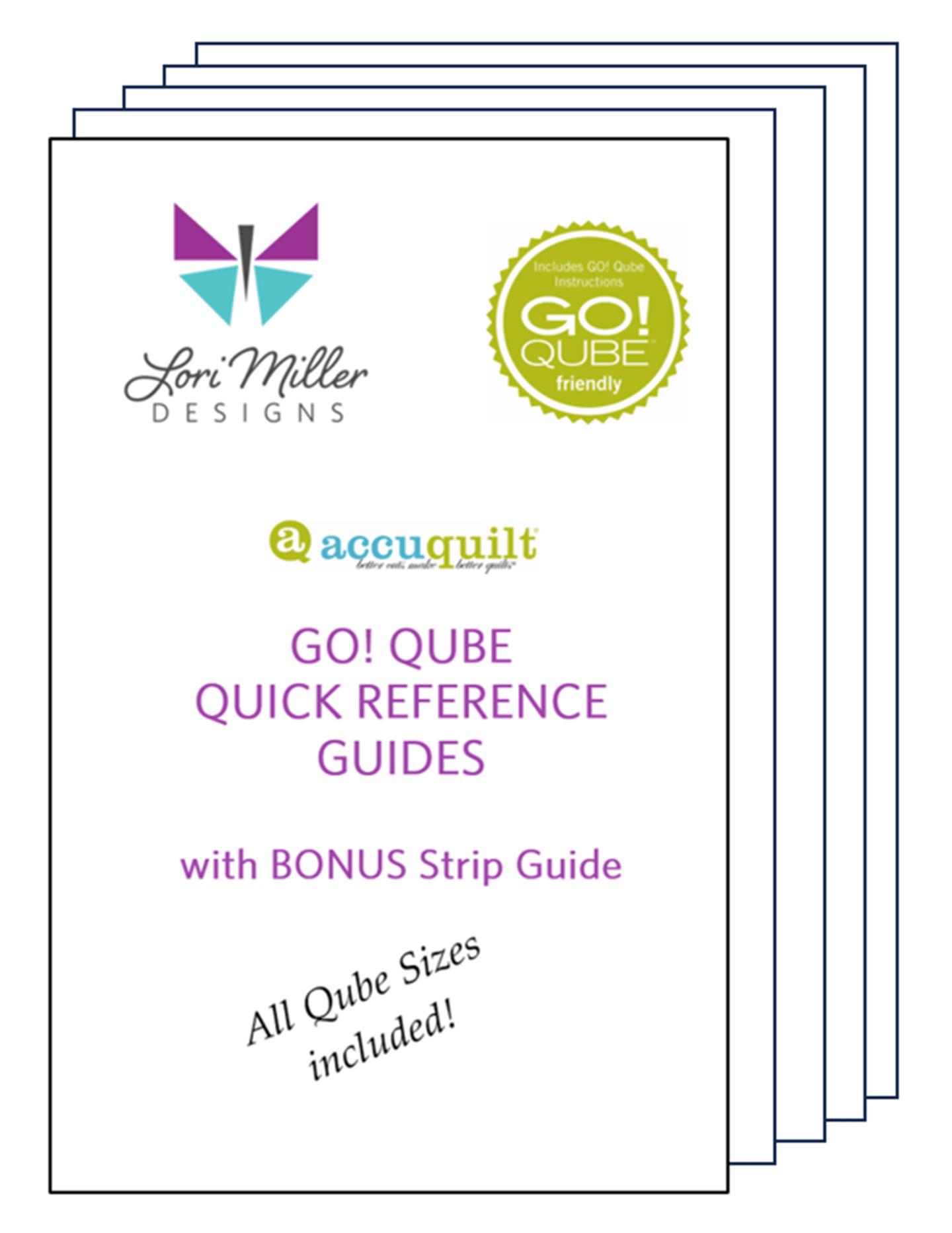 New Product! AccuQuilt Qube Quick Reference Guides | Lori Miller Designs